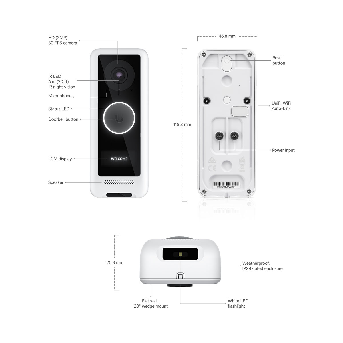 Ubiquiti UVC-G4-DoorBell UniFi Protect G4 Doorbell - Xpatit.gr